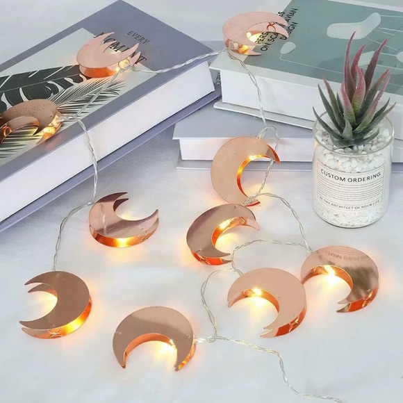 Accents | New Urban Copper Crescent Moon Light Set | Poshmark